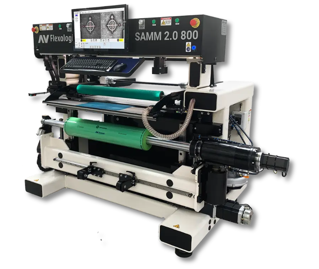 SAMM 800 2.0: Automatic Flexo Plate Mounter for Labels | AV Flexologic