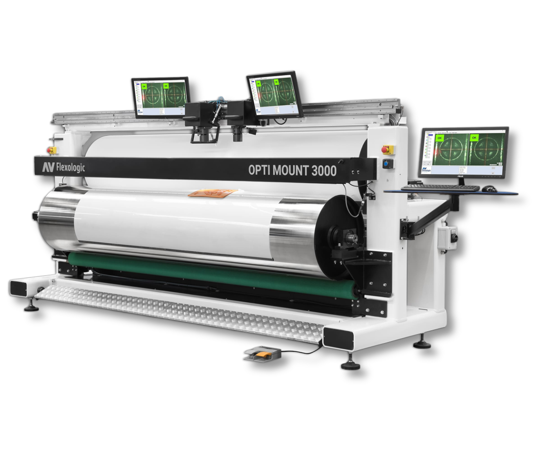 Optimount: Motorized Flexo Plate Mounter for Postprint | AV Flexologic